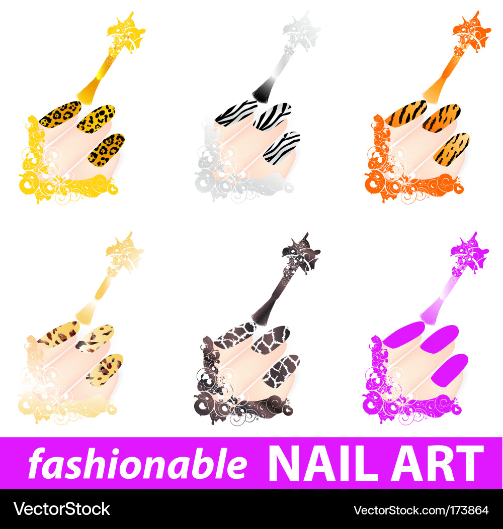 Nail art Royalty Free Vector Image - VectorStock