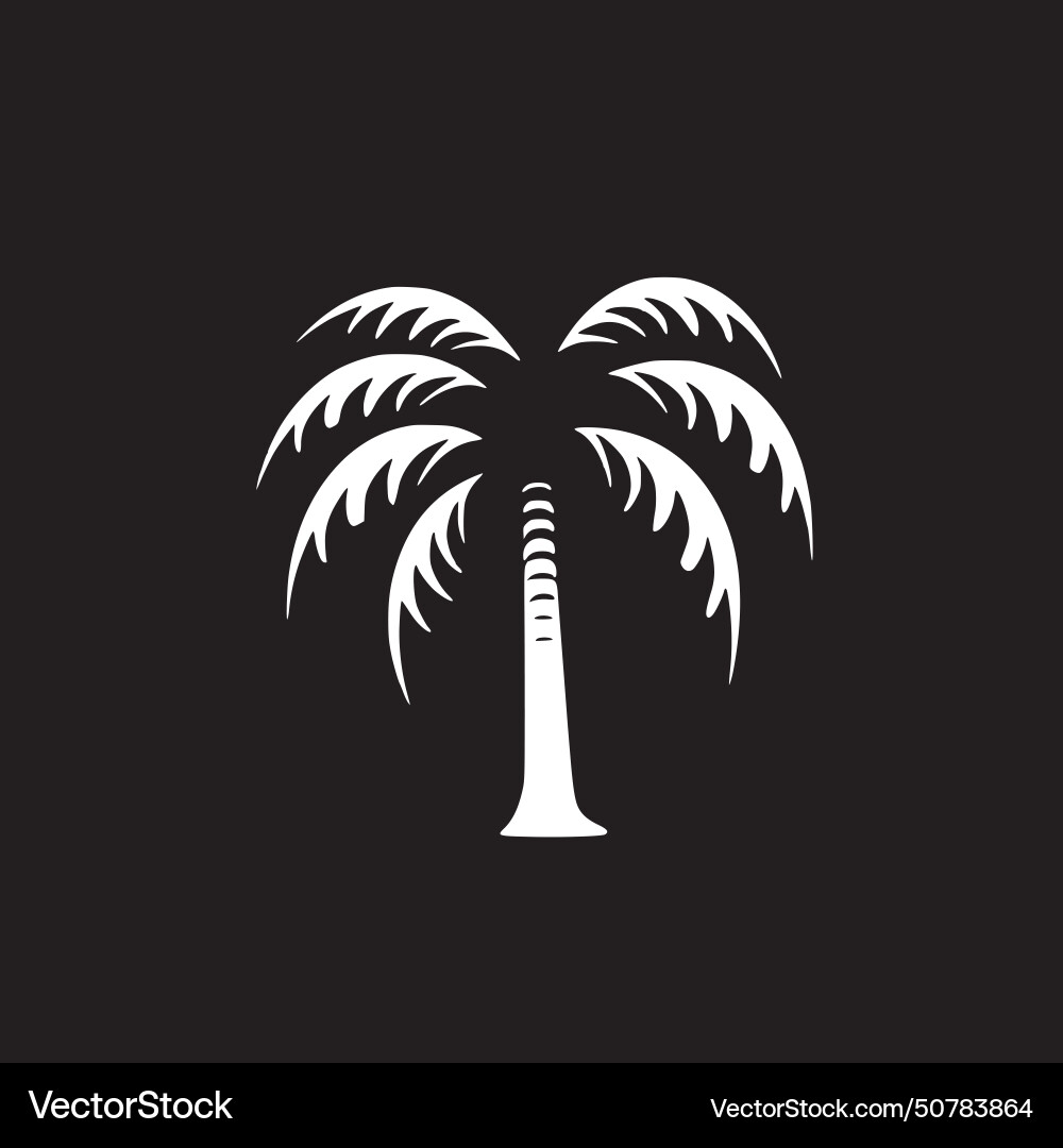 Palm - black and white Royalty Free Vector Image