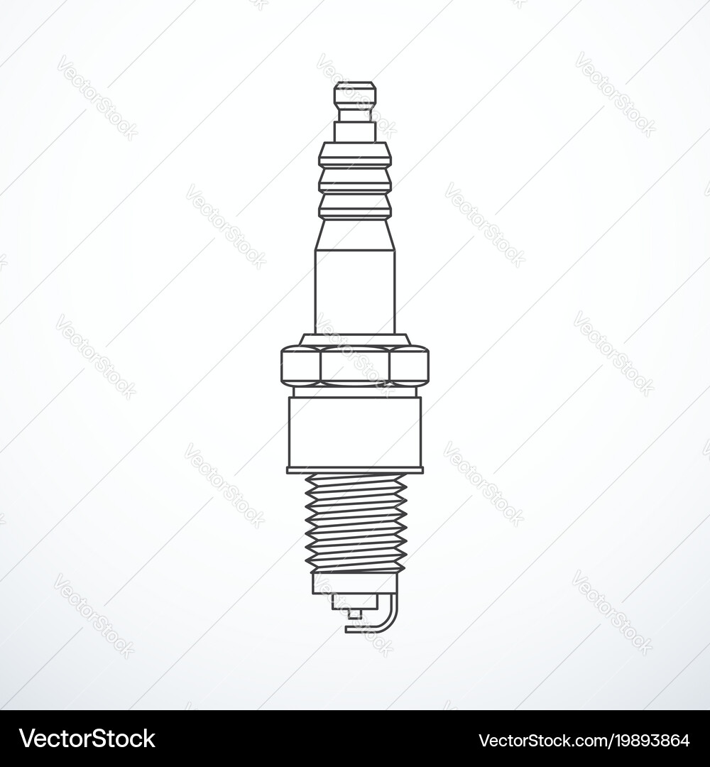 Plug spark isolated Royalty Free Vector Image - VectorStock