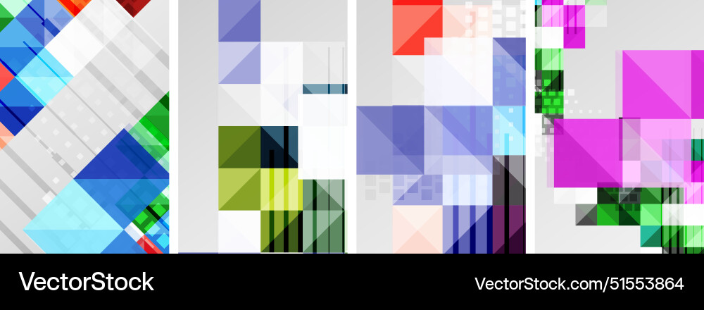 Square abstract poster set Royalty Free Vector Image