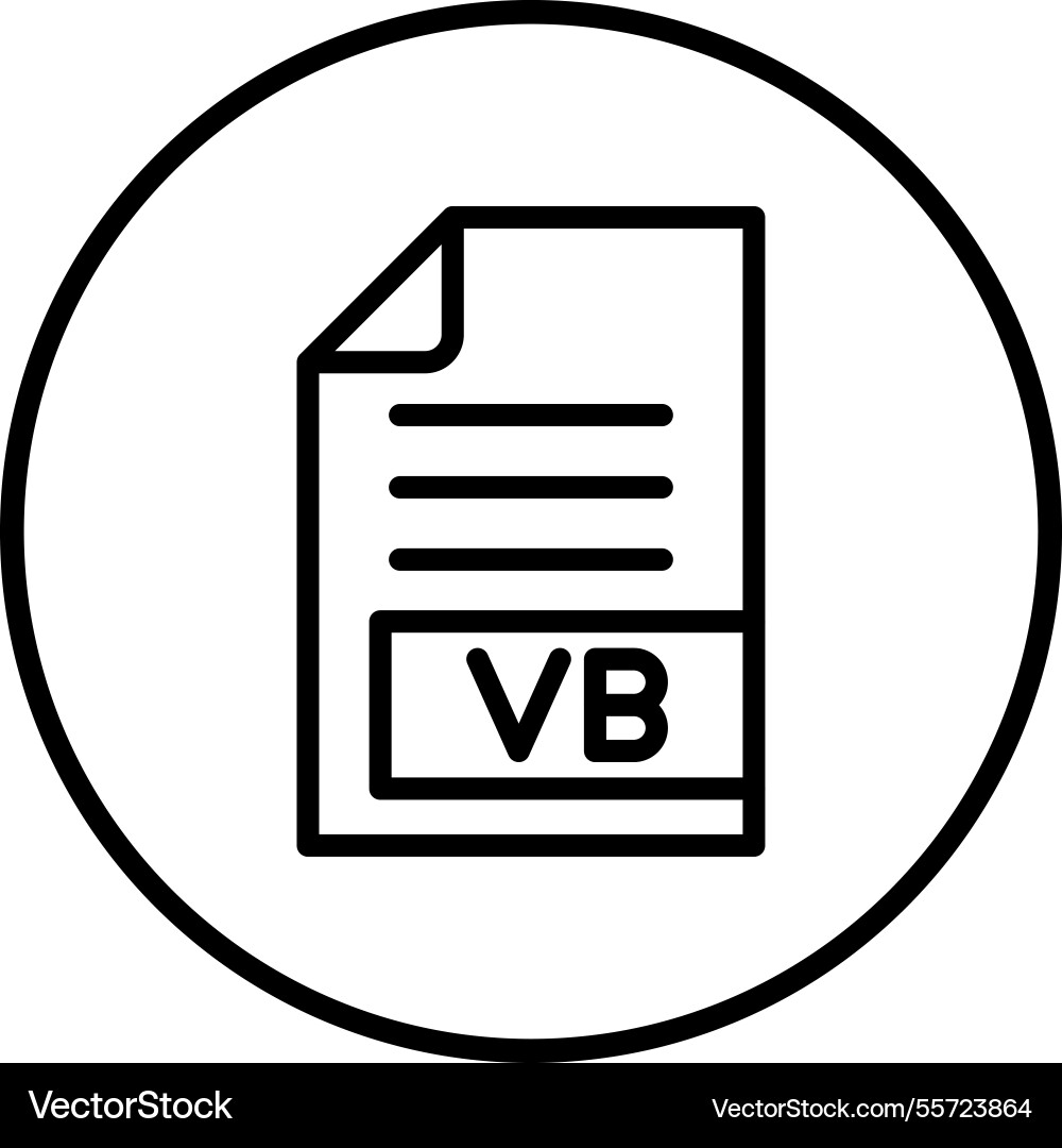 Vb icon design Royalty Free Vector Image - VectorStock