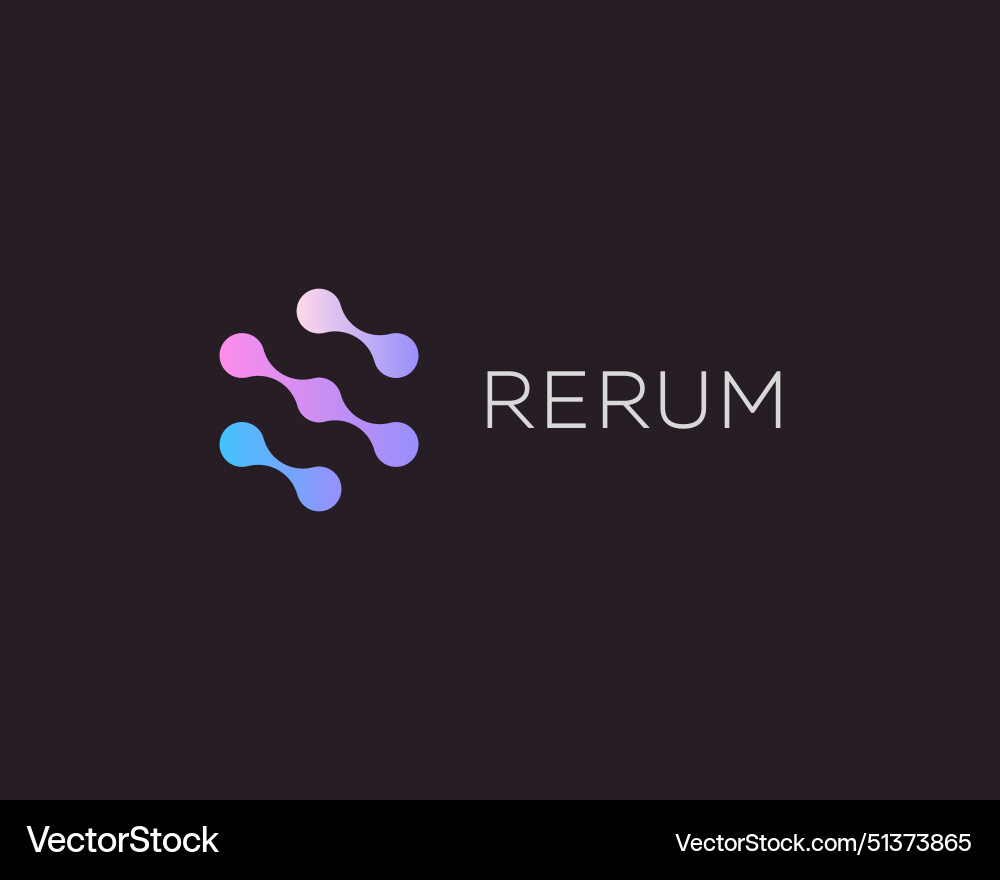 Abstract logo from flying dots universal fluid Vector Image