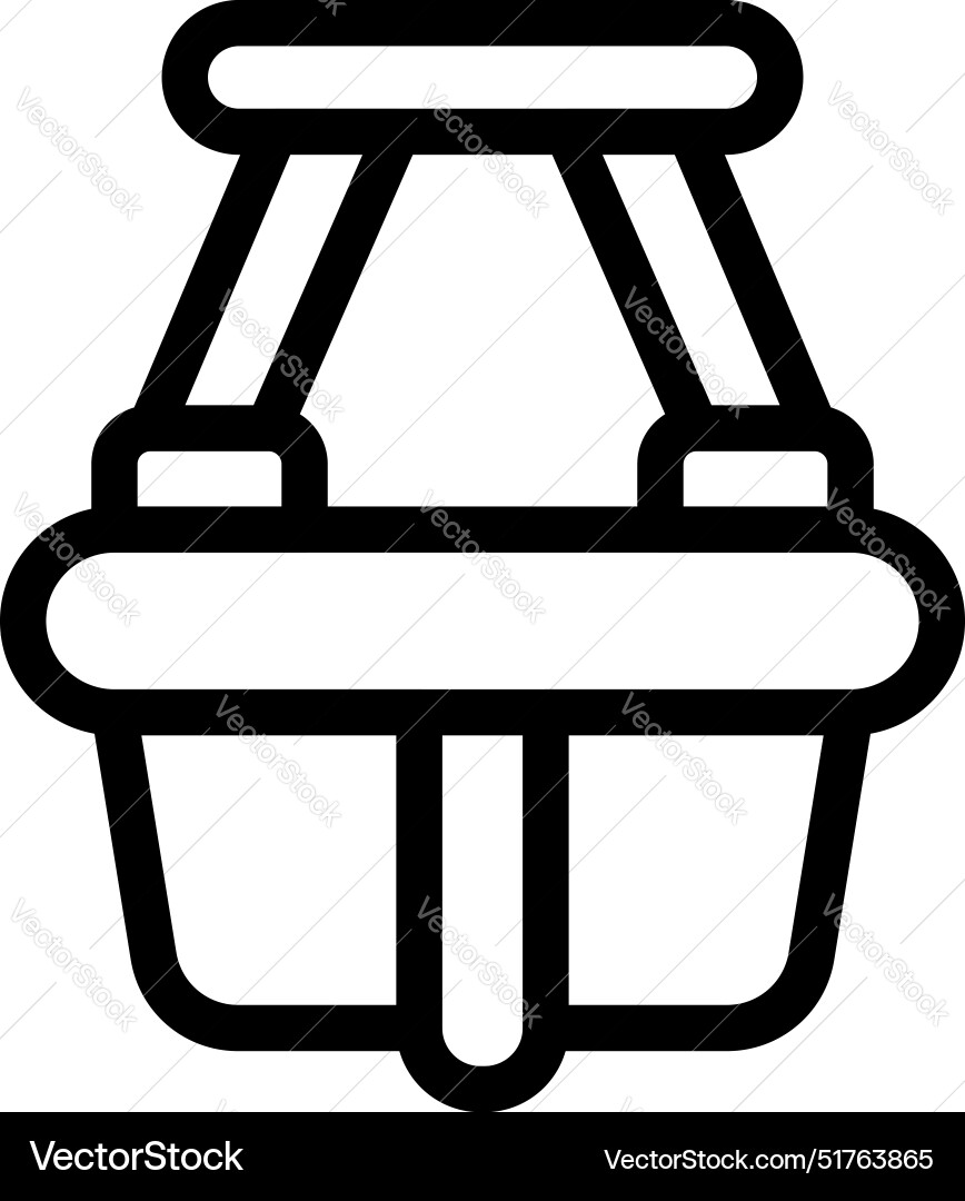 Baby carrying basket icon representing child Vector Image