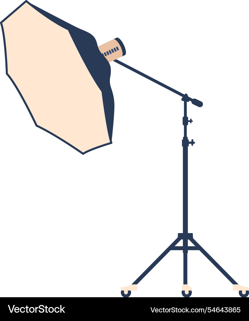 Flash reflector photo studio equipment Royalty Free Vector