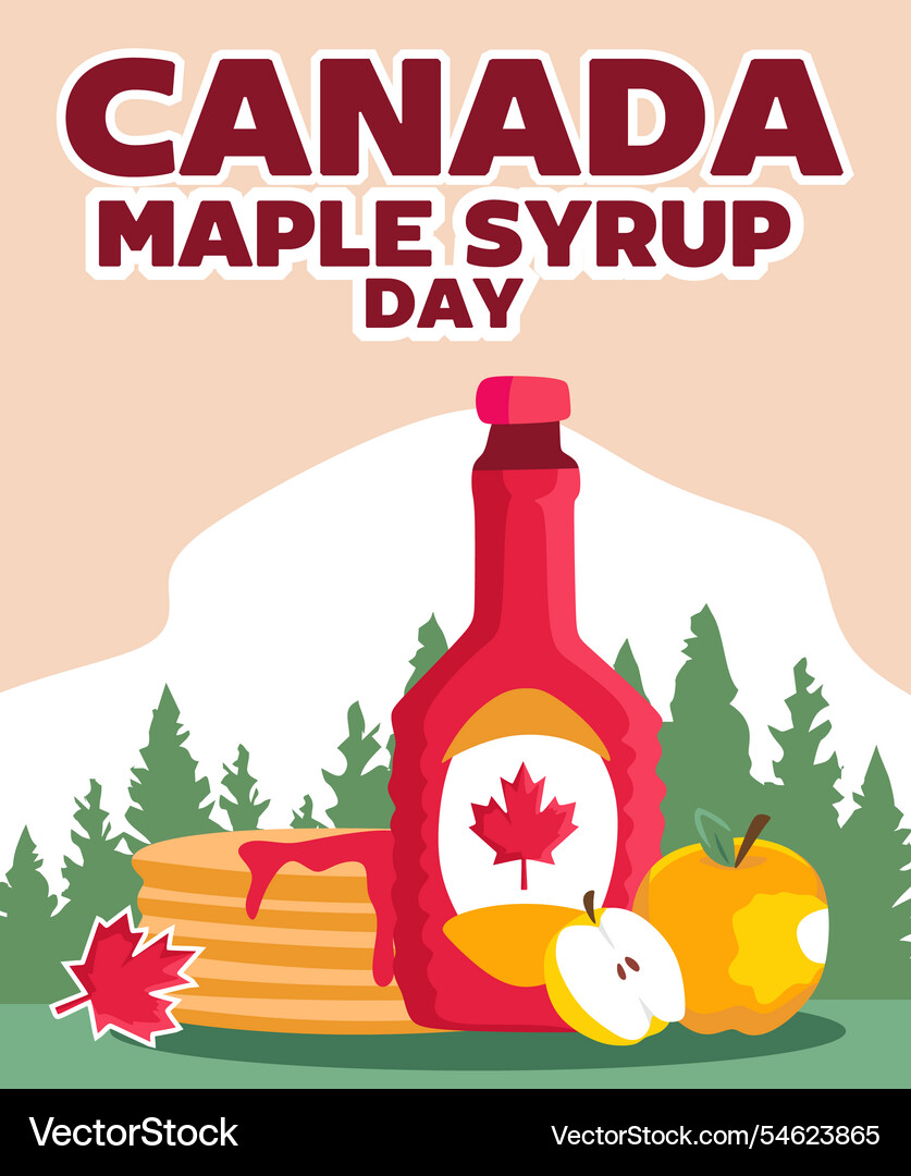 Happy canada maple syrup day Royalty Free Vector Image