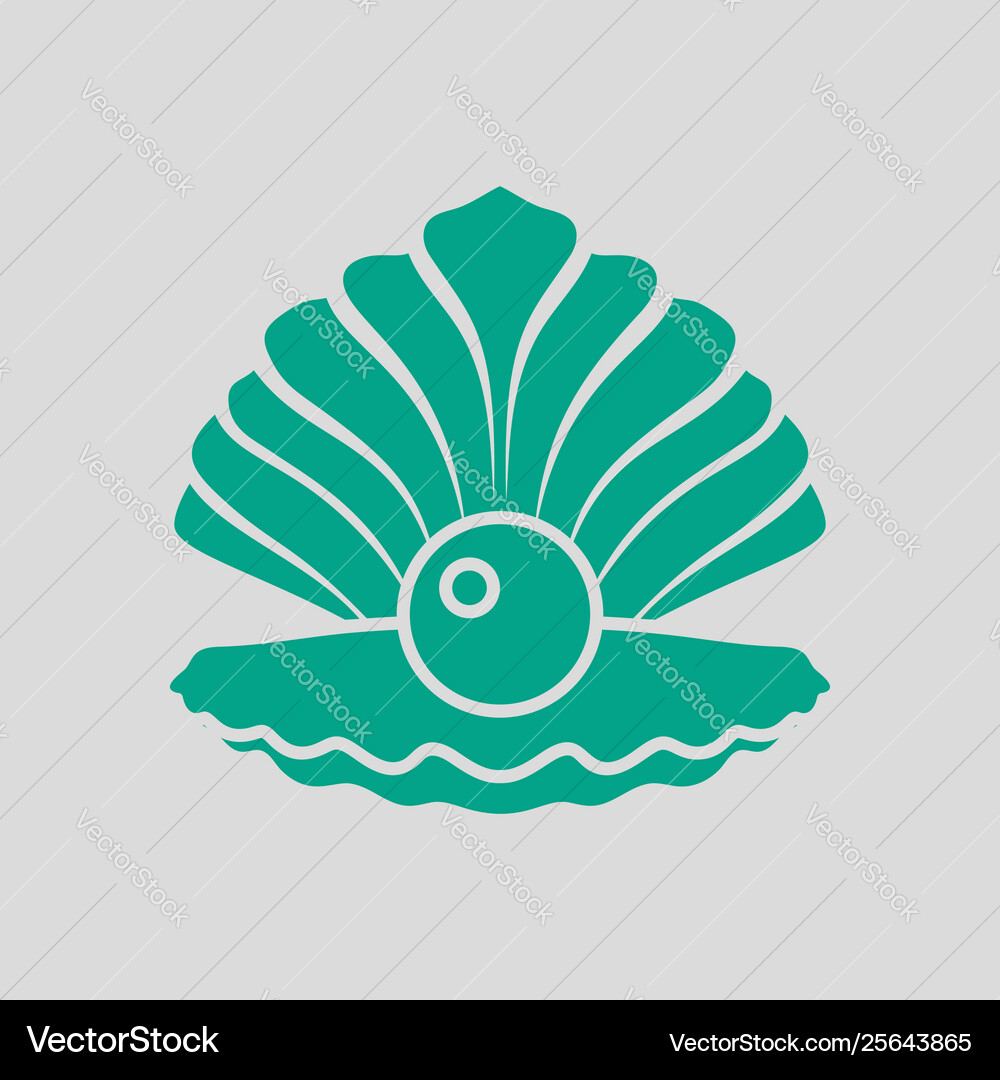 Open seashell icon Royalty Free Vector Image - VectorStock