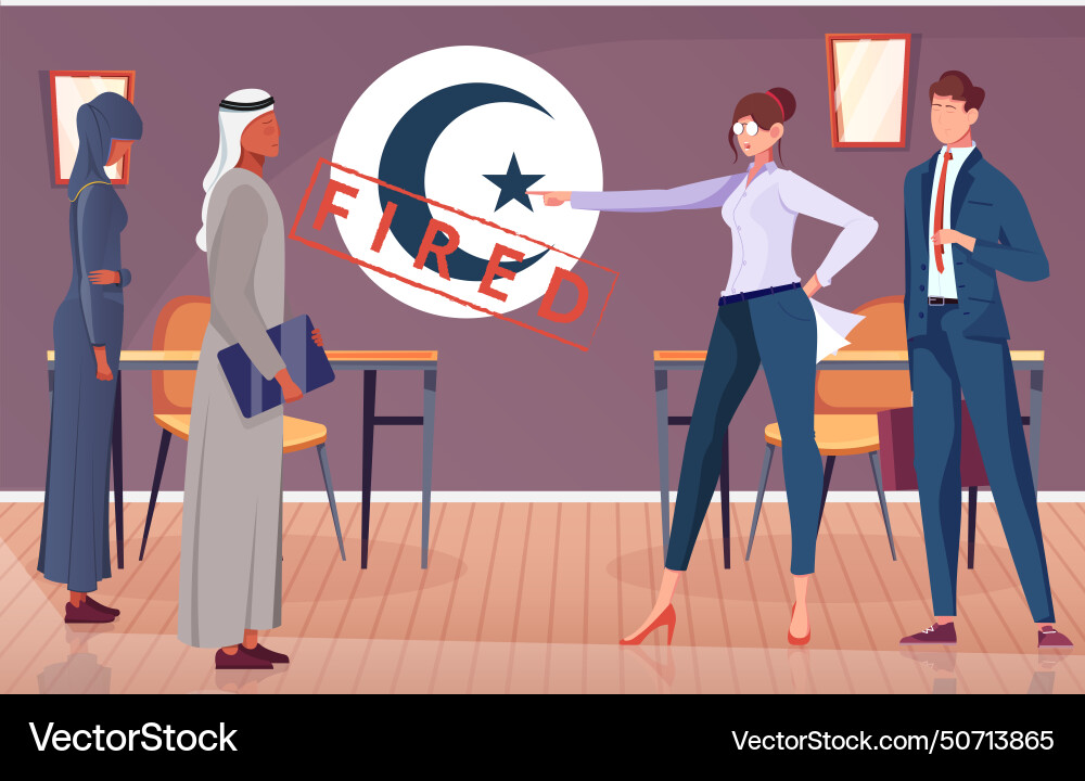 Religion discrimination Royalty Free Vector Image