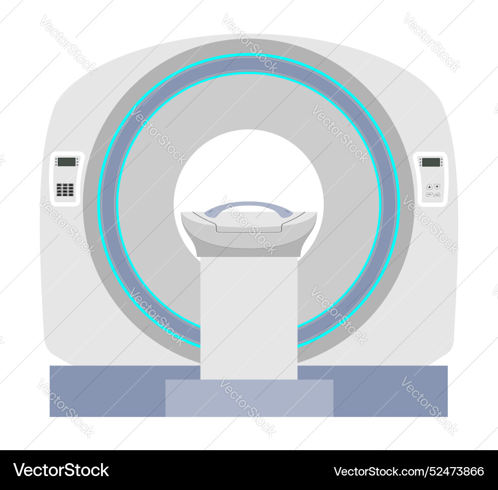 Ct mri scanner machine for medical research Vector Image