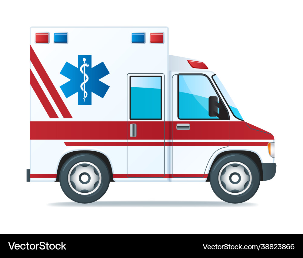 Emergency car icon isolated on white background Vector Image