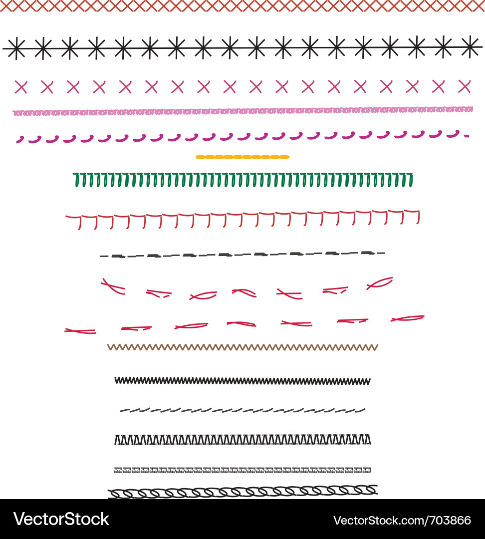Embroidery Pattern Stitching Vector Images (over 10,000)