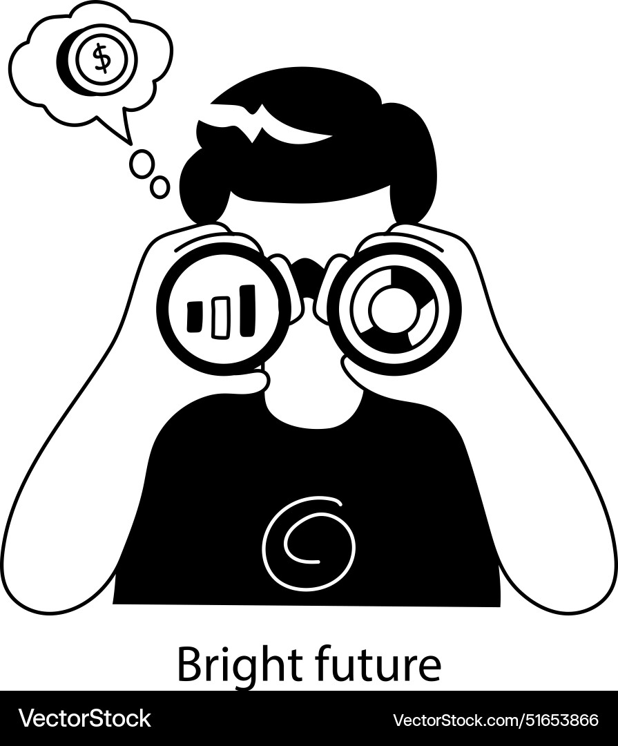 Financial foresight Royalty Free Vector Image - VectorStock