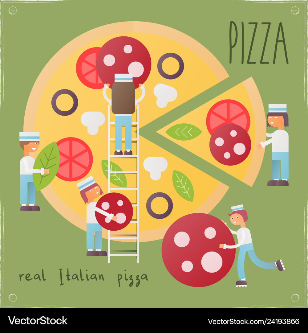Pizza retro poster Royalty Free Vector Image - VectorStock