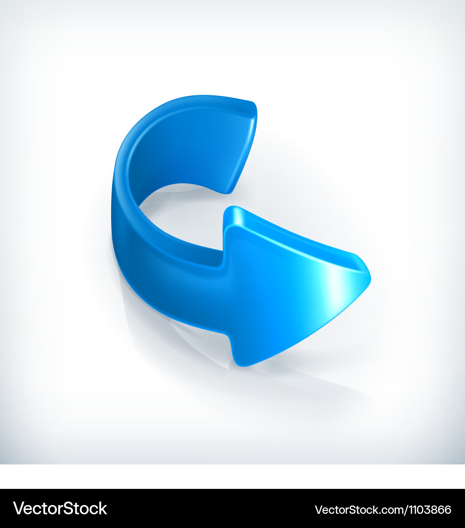 Right Blue Arrow Icon Royalty Free Vector Image