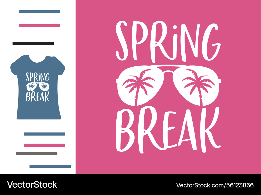 Spring break t shirt design Royalty Free Vector Image