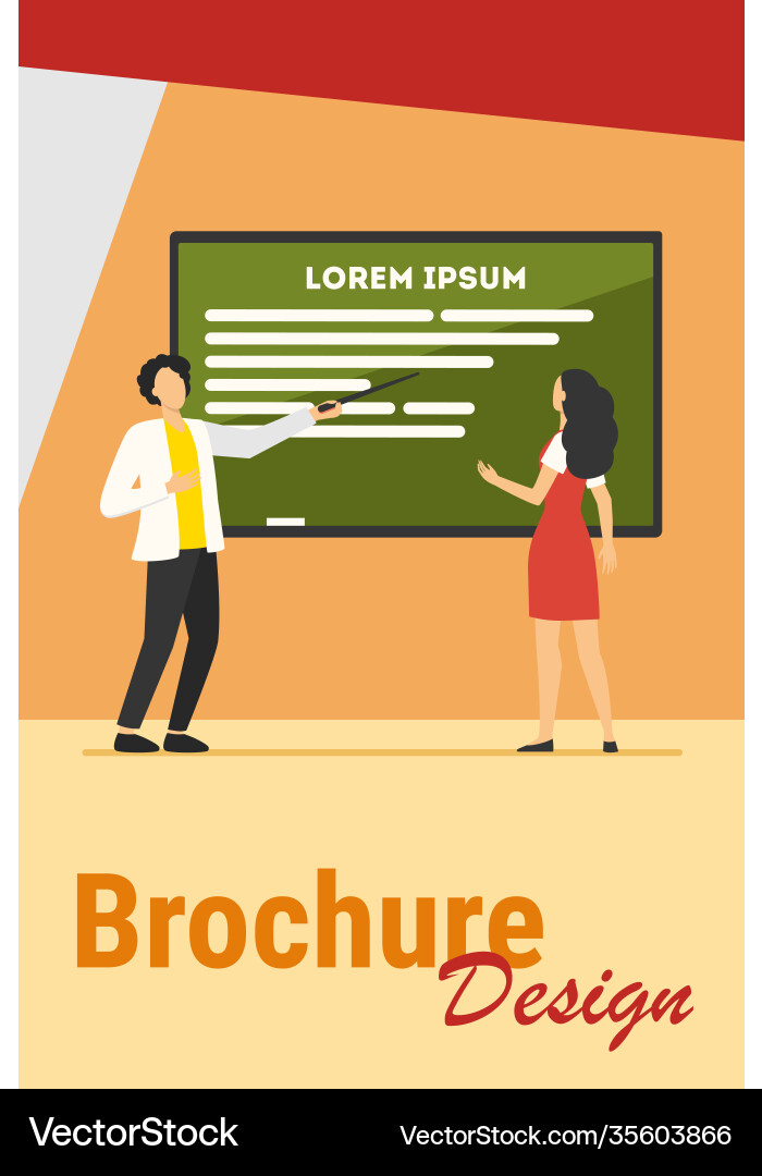 Teacher explaining task to student Royalty Free Vector Image