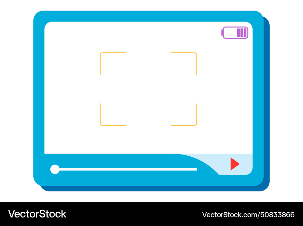 Video frame sticker template design Royalty Free Vector