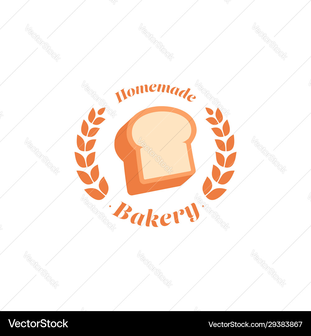 Homade Brot Bäckerei Logo Ikone Badge Symbol Vektorbild
