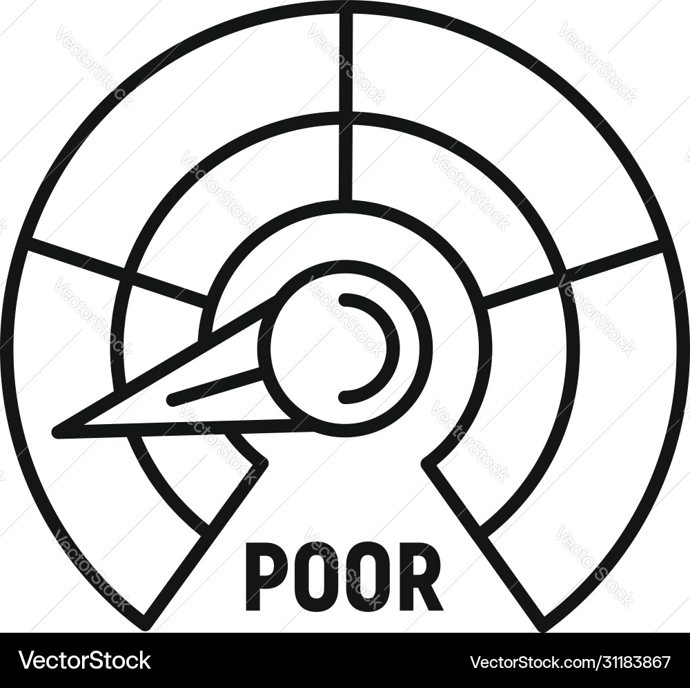 Low rate credit icon outline style Royalty Free Vector Image