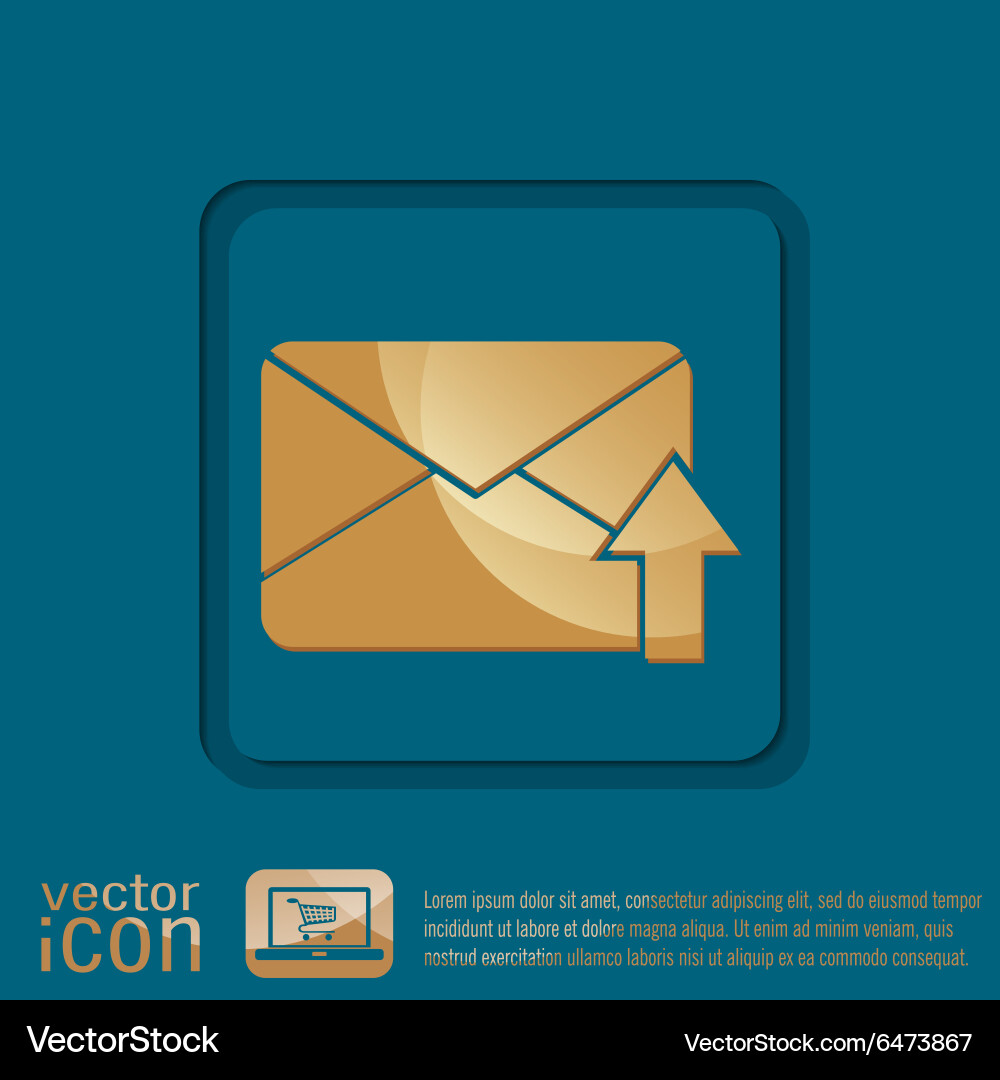 Postal envelope e-mail symbol icon Royalty Free Vector Image