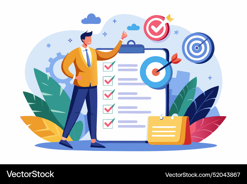 Project management task tracking Royalty Free Vector Image