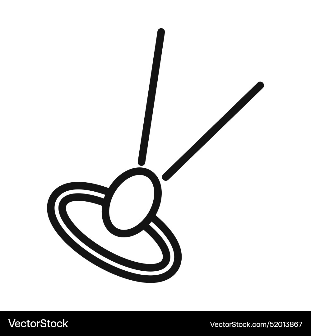 Quasar icon black line art Royalty Free Vector Image
