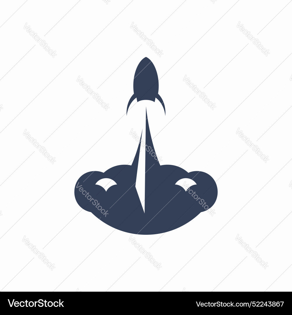 Rocket logo design concept Royalty Free Vector Image