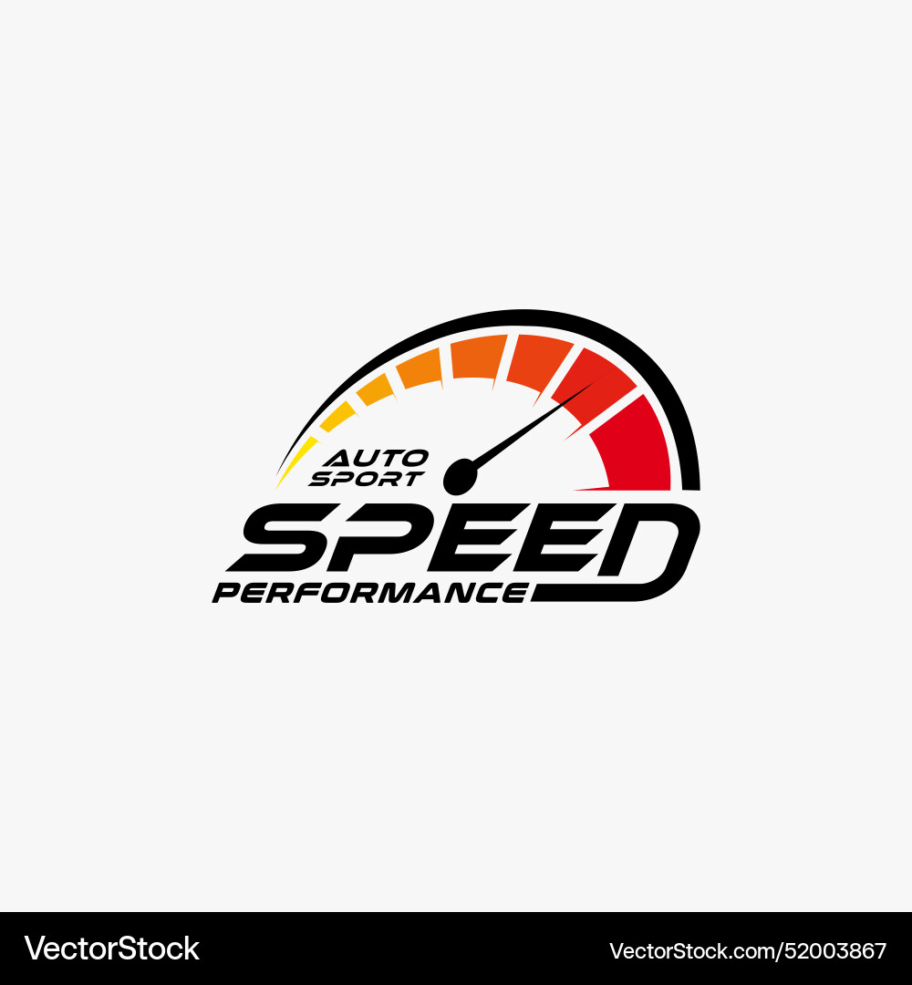 Speed performance rpm acceleration logo template1 Vector Image