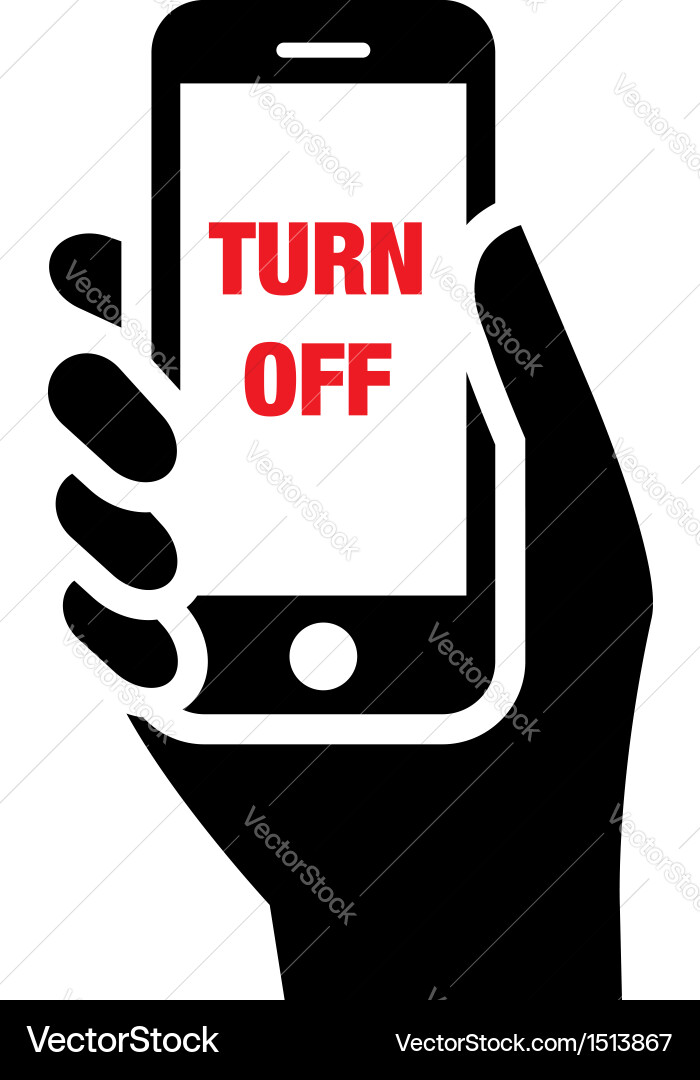Turn off mobile phones icon Royalty Free Vector Image