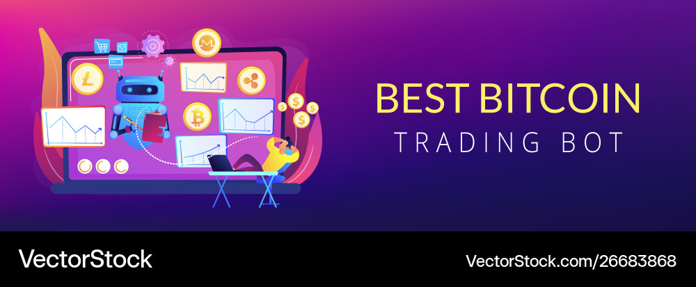 AI Crypto Trading Bot Concept Royalty Free Vector Image