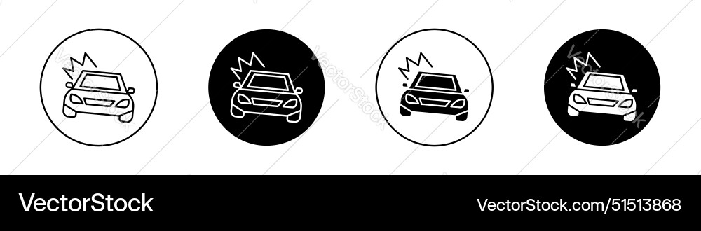 Car crash icon Royalty Free Vector Image - VectorStock