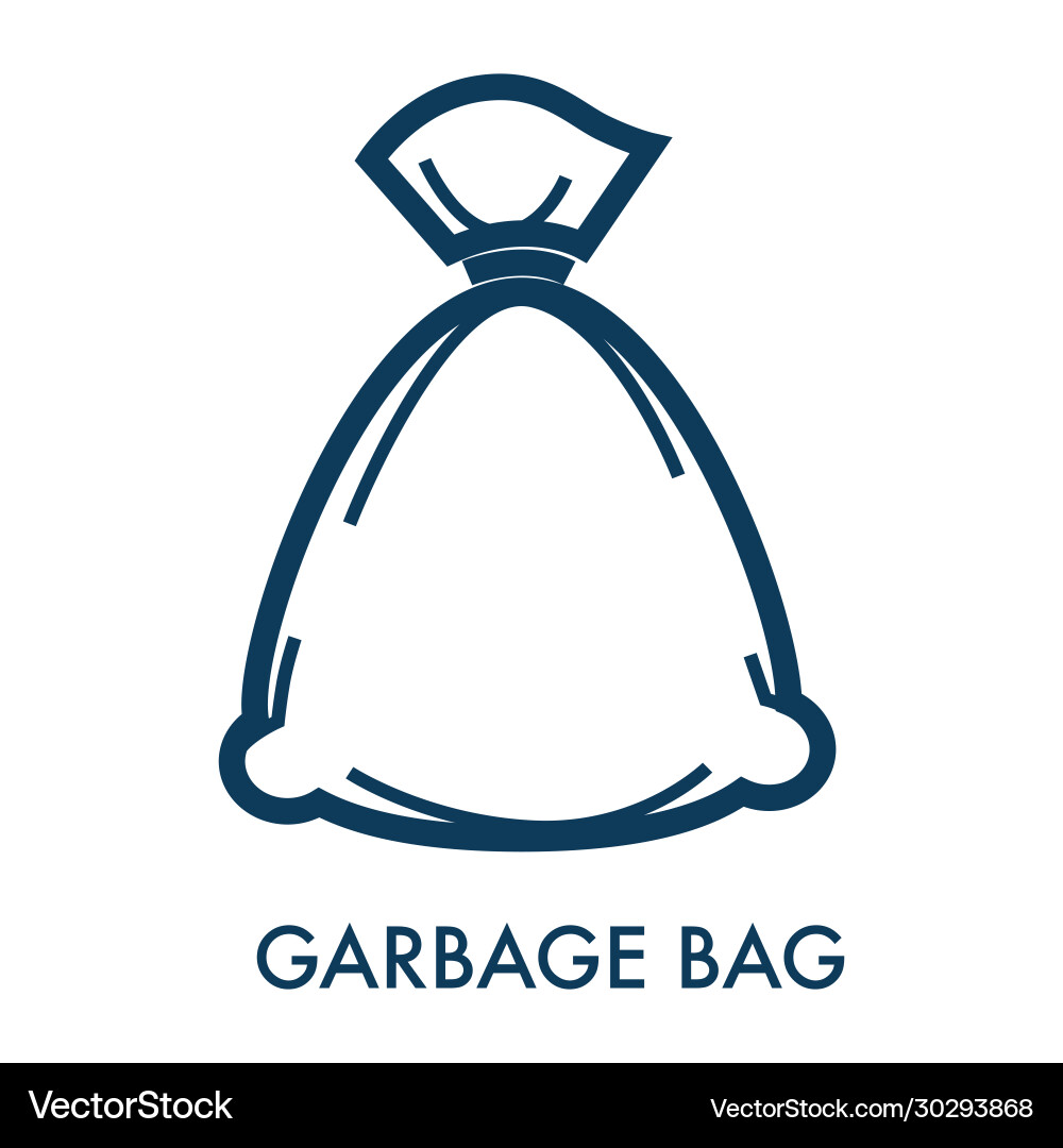 Garbage bag with trash and disposal sack Vector Image
