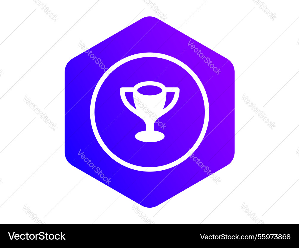Gradient abstract trophy icon flat design Vector Image