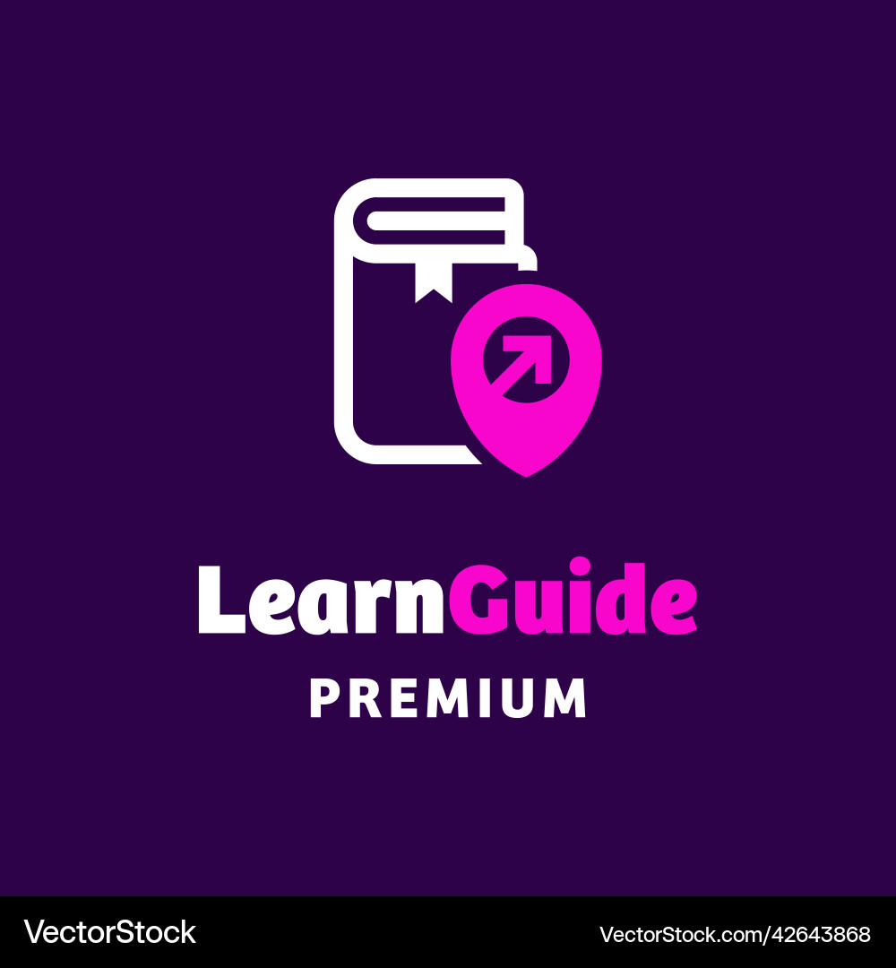 Learn guide logo Royalty Free Vector Image - VectorStock