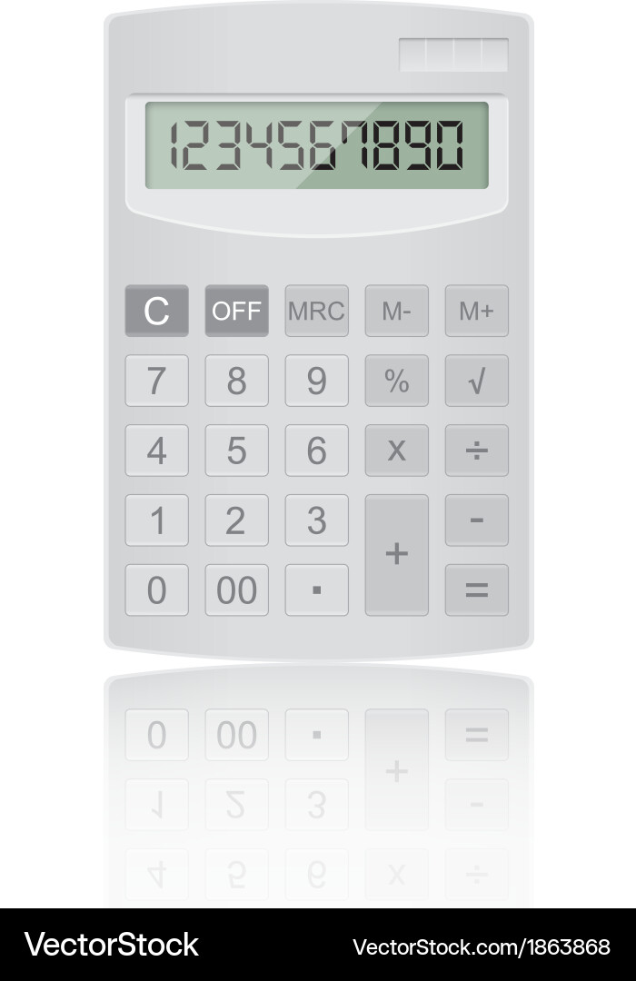 Realistic calculator Royalty Free Vector Image