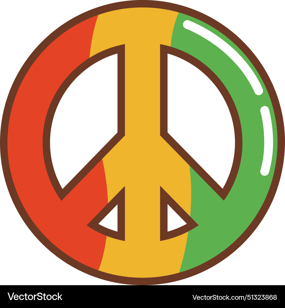 Reggae peace and love Royalty Free Vector Image