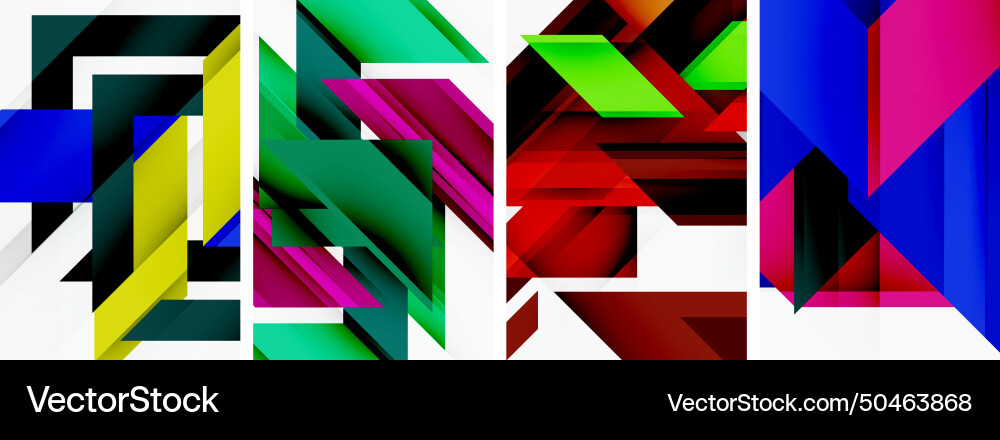 Triangle wallpaper or poster background design Vector Image