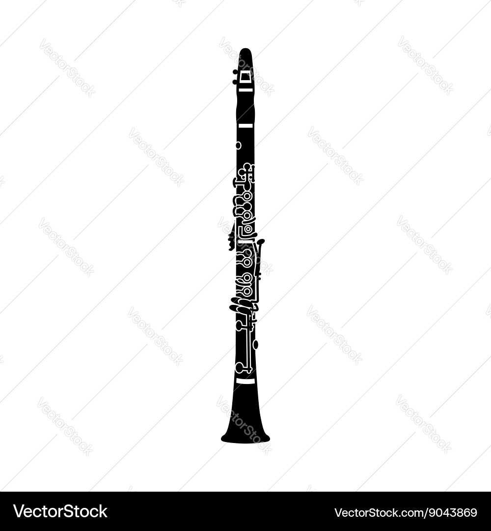 Black Clarinet Icon Royalty Free Vector Image - VectorStock