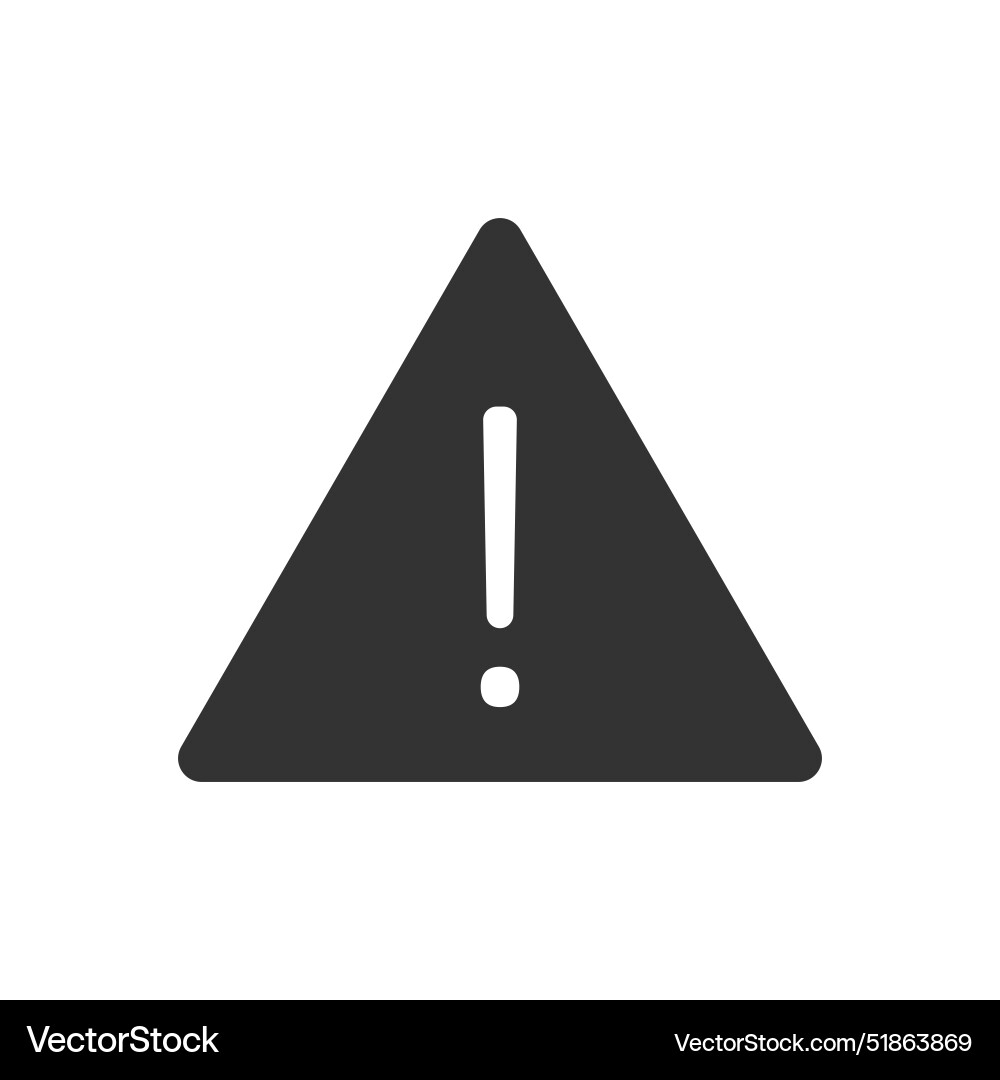 Caution exclamation alert mark with triangle Vector Image