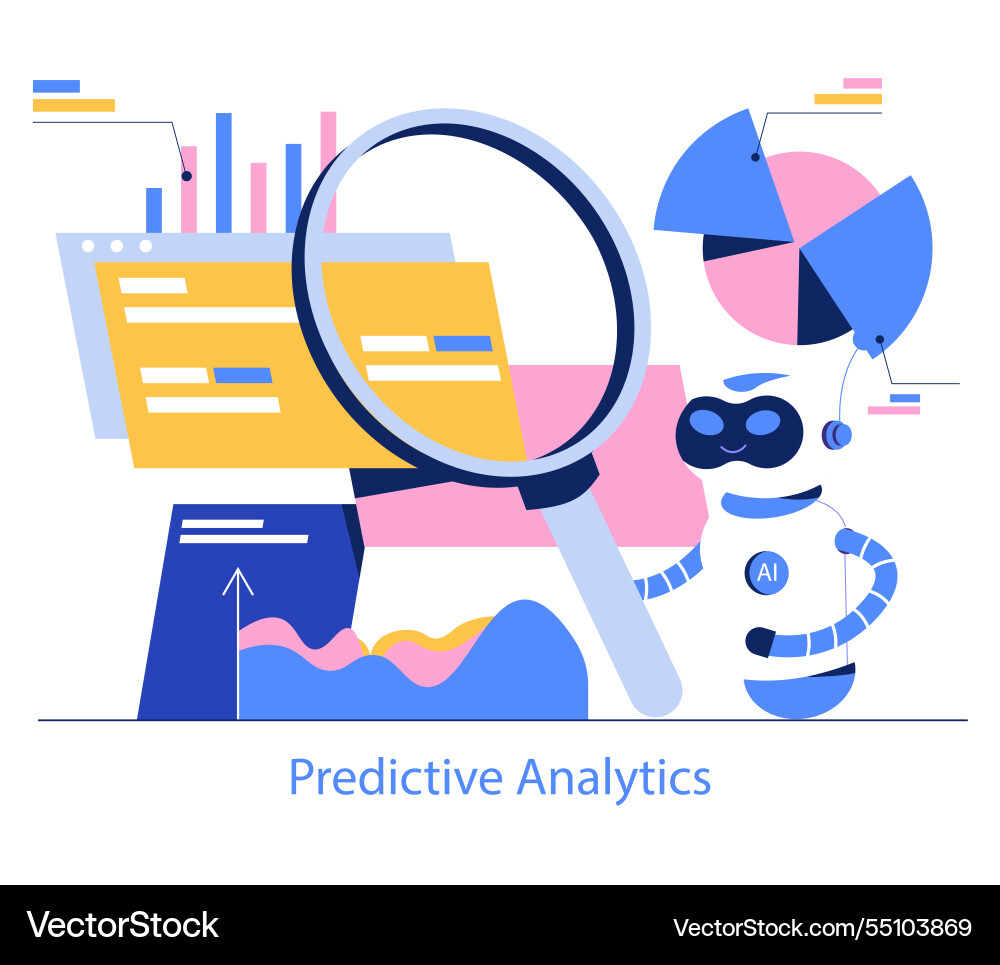 Innovative predictive analytics for gaining Vector Image