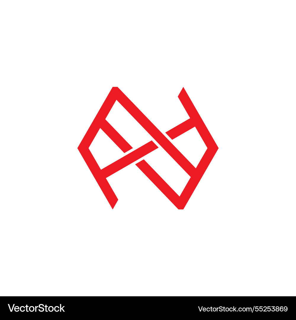 Letter n overlapping construction abstract logo Vector Image