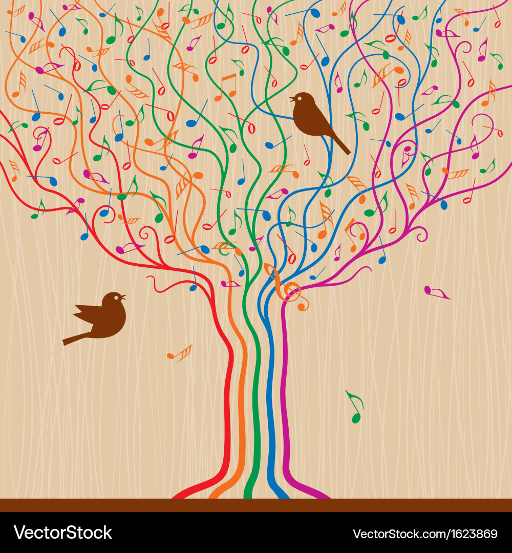 Musical tree Royalty Free Vector Image - VectorStock