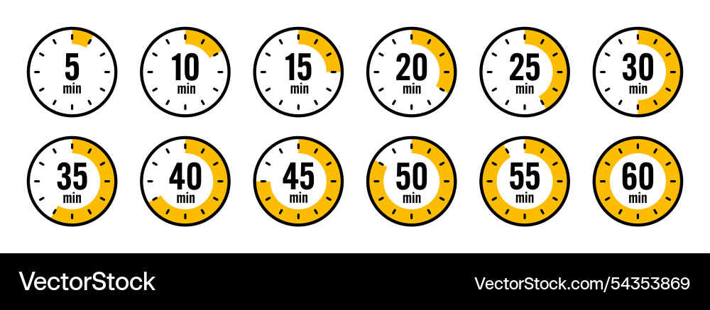 Stopwatch icons colorful simple chronometer time Vector Image