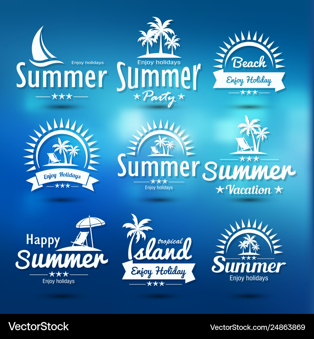 Summer emblem Royalty Free Vector Image - VectorStock