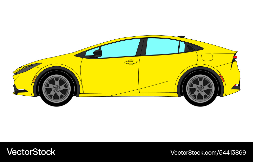 Toyota prius 2023 Royalty Free Vector Image - VectorStock
