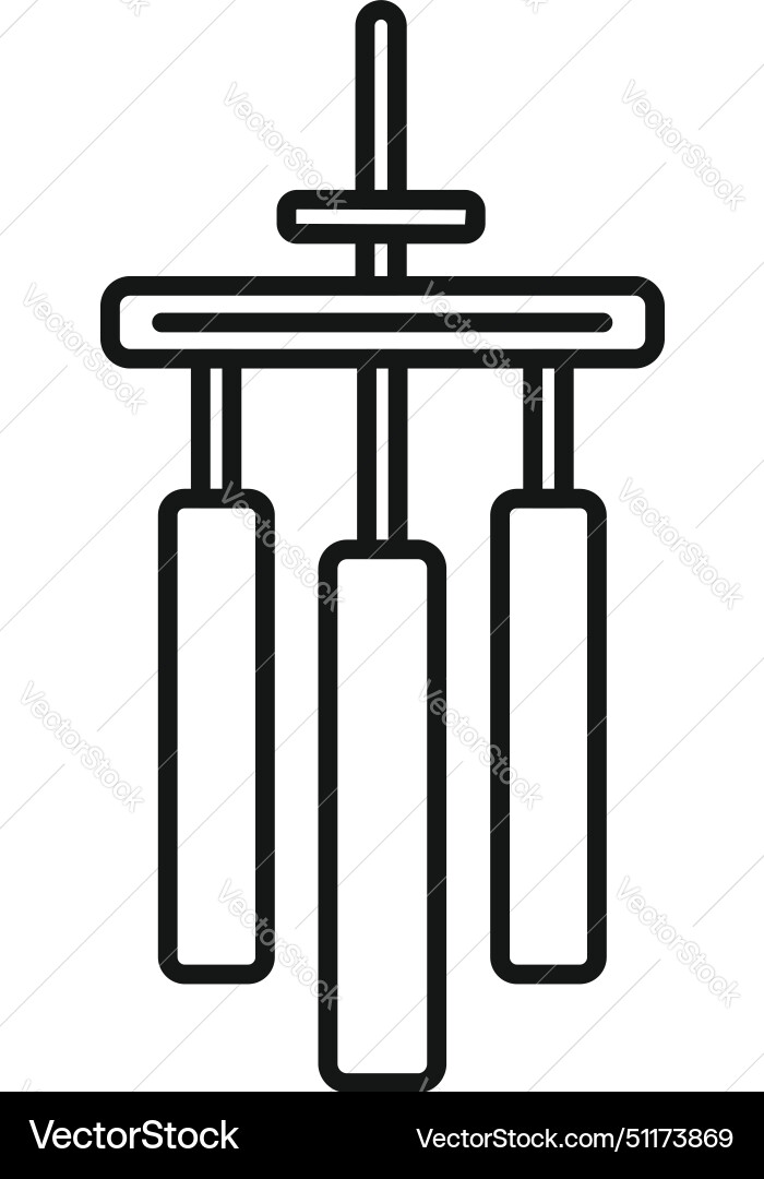 Wind sound tubes icon outline classical Royalty Free Vector