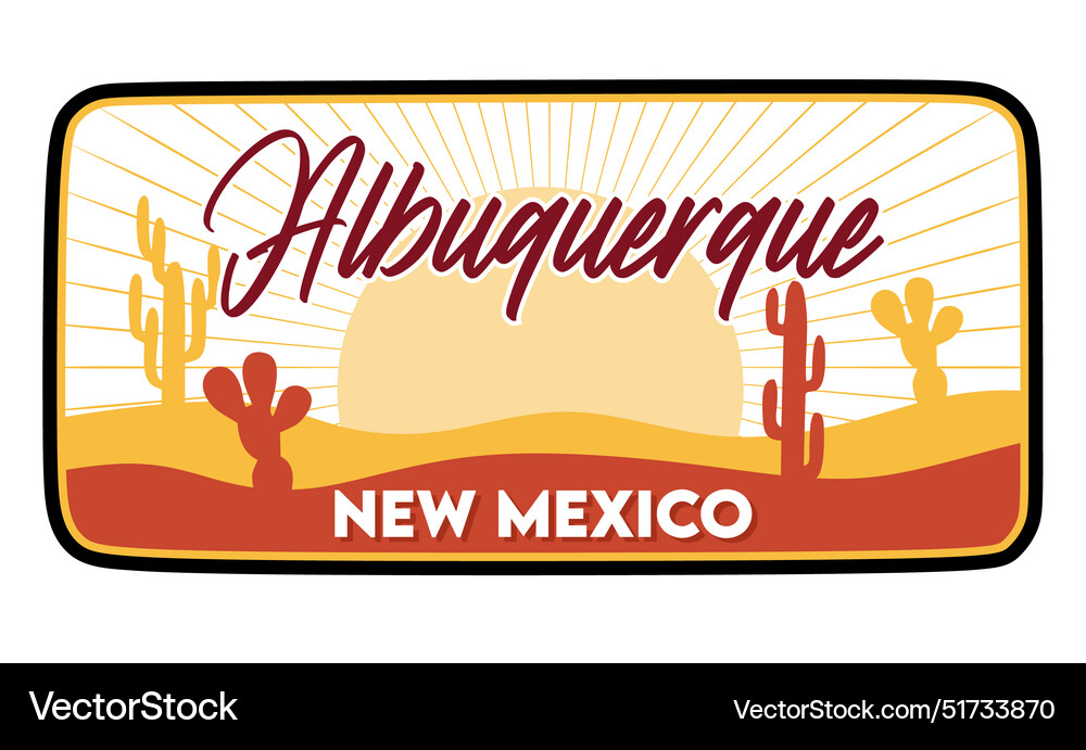 Albuquerque new mexico with a beautiful views Vector Image