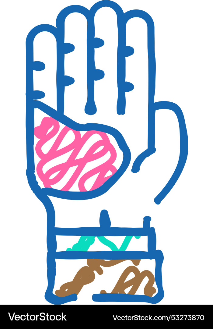 Atopic dermatitis icon doodle Royalty Free Vector Image