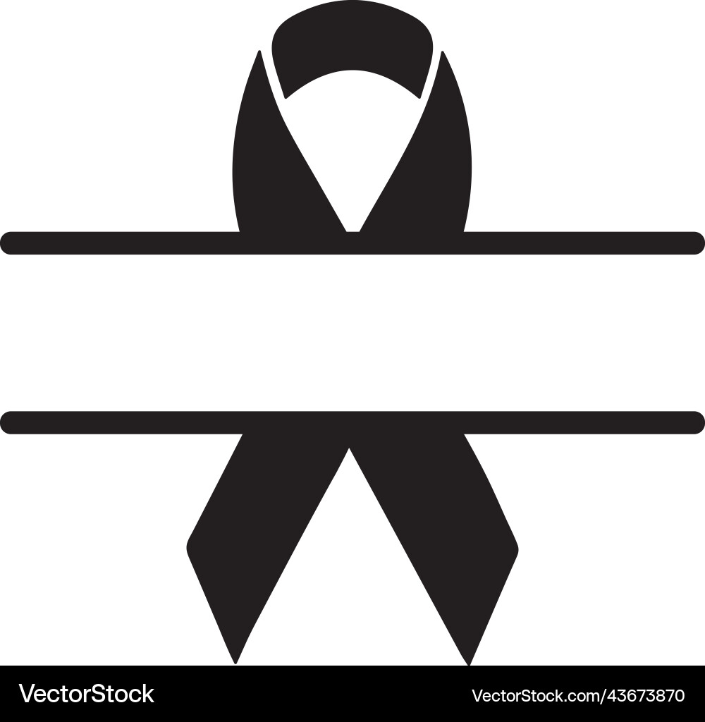 Cancer ribbon frame border insert custom name Vector Image