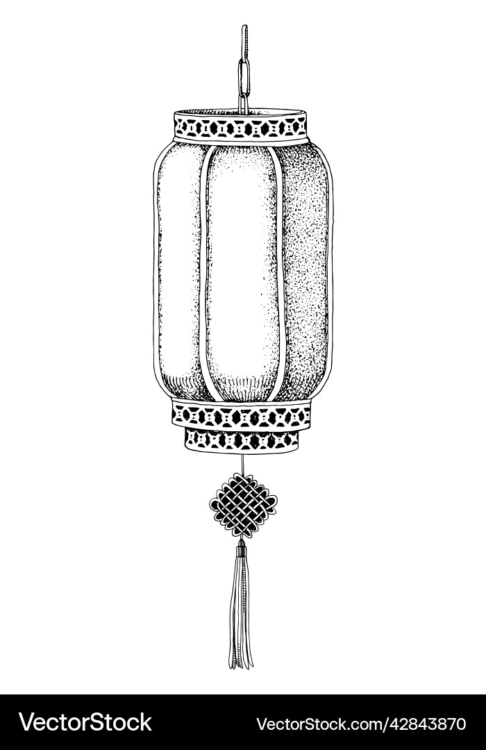 Chinese flashlight isolated on a white background Vector Image
