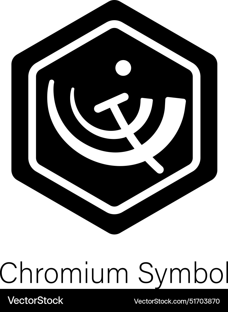 Chromium symbol Royalty Free Vector Image - VectorStock